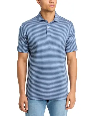 Peter Millar Crown Crafted Tailored Fit Keynote Performance Jersey Polo - Cadet