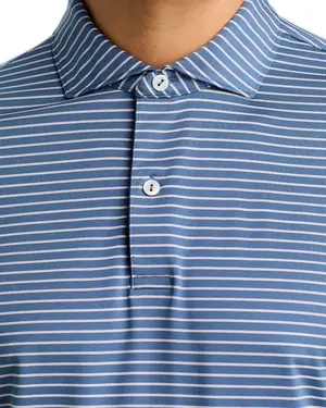 Peter Millar Crown Crafted Tailored Fit Keynote Performance Jersey Polo - Cadet