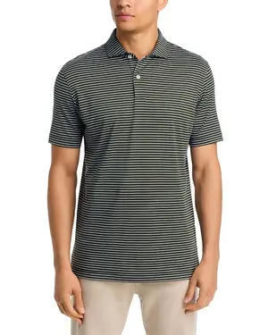 Peter Millar Crown Crafted Tailored Fit Keynote Performance Jersey Polo - Dark Olive