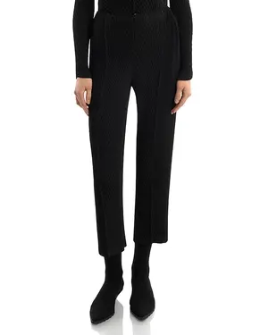 Issey Miyake Rhombus Pleat Textured Crop Pants