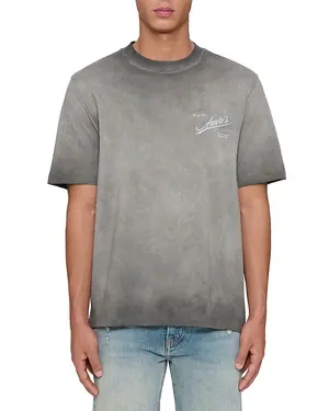 Amiri Logo Patch Crewneck Cotton T-shirt