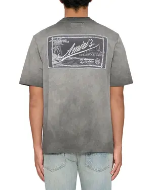 Amiri Logo Patch Crewneck Cotton T-shirt