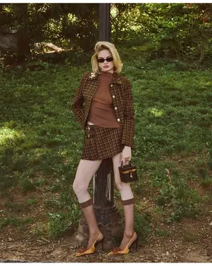 Avec Les Filles Embellished Collar Plaid Jacket