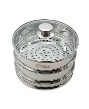 JOYCE CHEN 2-tier Stainless Steel Steamer, 9.9 L X 9.9 W X 8.75 H - Silver