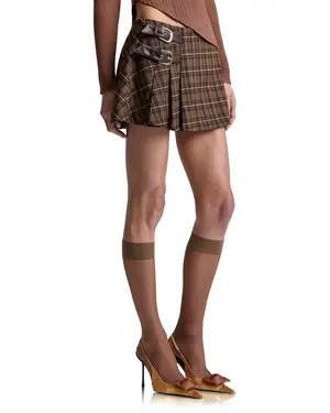 Avec Les Filles Belted Pleated Skort