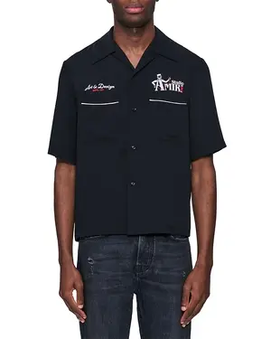 Amiri Art & Design Crepe Camp Shirt