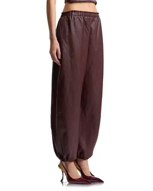 Avec Les Filles Faux Leather Balloon Pants
