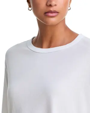 The Great. Long Sleeve Cotton Cropped Tee