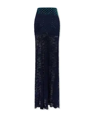 Rabanne Embellished Lace Maxi Skirt