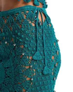 Rabanne Beaded Crochet Skirt