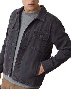 Marine Layer Patrick Collared Overshirt - Faded Black