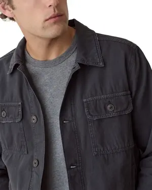 Marine Layer Patrick Collared Overshirt - Faded Black