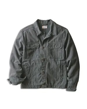 Marine Layer Patrick Collared Overshirt - Faded Black