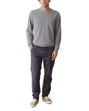 Marine Layer Relaxed Cloud 9 Terry Crewneck Sweatshirt - Heather Grey Stripe