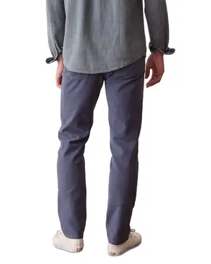 Marine Layer Five Pocket Flex Terry Slim Straight Pants - True Navy