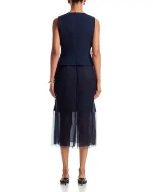 JASON WU Cady Layered Sleeveless Cocktail Dress
