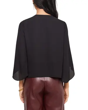 Karen Kane Draped Crossover Top - Black