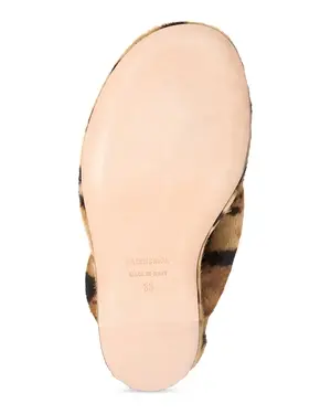 Balenciaga Ocelot Print Wedge Sandals