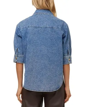 Fifteen Twenty Suri Button Up Puff Sleeve Top