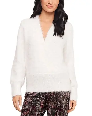 Karen Kane Eyelash Wrap Sweater - Cream