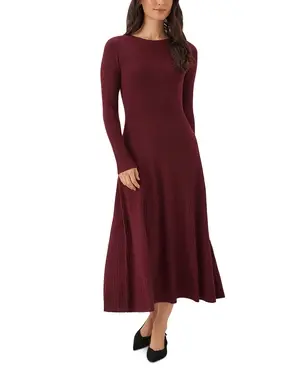 Karen Kane Ribbed Midi Sweater Dress