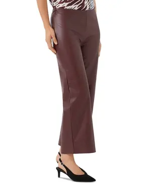 Karen Kane Faux Leather Pull-on Ankle Pants