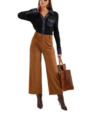 Fifteen Twenty Rylee Cropped Wide Leg Pants