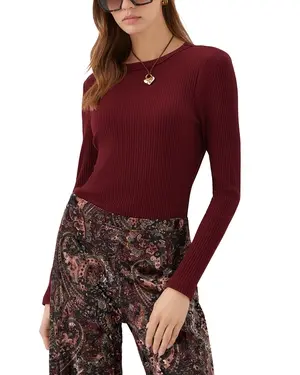 Karen Kane Velvet Burnout Wide Leg Pants