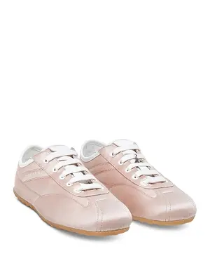 Alexander McQueen Satin Sneakers Old Rose