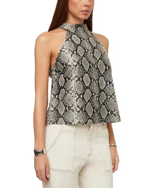 Fifteen Twenty Alexis Faux Leather Halter Top