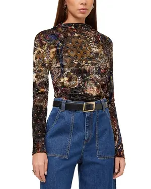 Fifteen Twenty Khami Velvet Burnout Top