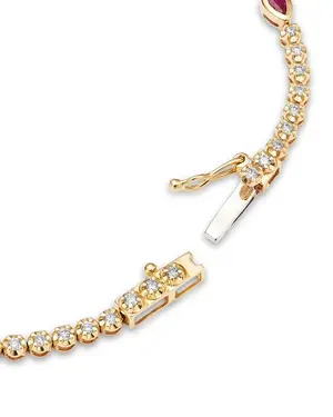 Bloomingdale'S Ruby And Diamond Tennis Bracelet In 14k Yellow