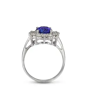 Bloomingdale'S Tanzanite And Diamond Ring In 14k White Gold