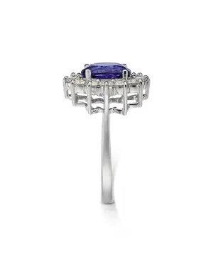 Bloomingdale'S Tanzanite And Diamond Ring In 14k White Gold