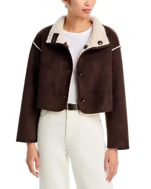 Velvet By Graham & Spencer Esme Cropped Jacket - Espresso Brown