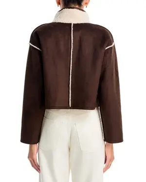 Velvet By Graham & Spencer Esme Cropped Jacket - Espresso Brown