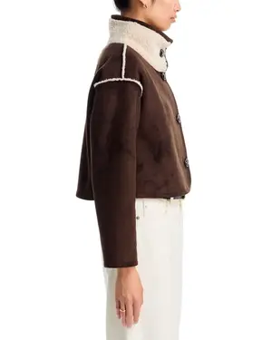 Velvet By Graham & Spencer Esme Cropped Jacket - Espresso Brown