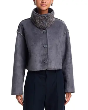 Velvet By Graham & Spencer Esme Cropped Jacket - Graphite Gray