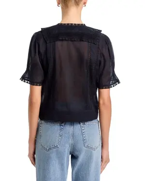 Johnny Was Kayti Pintuck Cotton Blouse