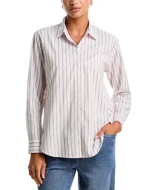 Xirena Beau Button Front Shirt - Matcha Pink