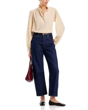 Xirena Dorien Cotton Ruffle Collar Top