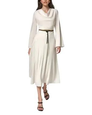 Donna Karan New York Satin Midi Dress - Ivory