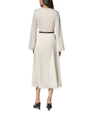 Donna Karan New York Satin Midi Dress - Ivory
