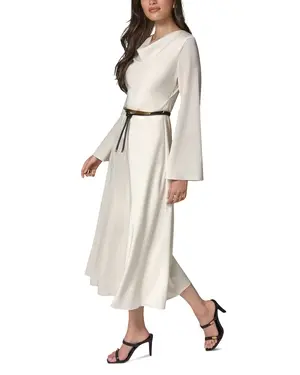 Donna Karan New York Satin Midi Dress - Ivory