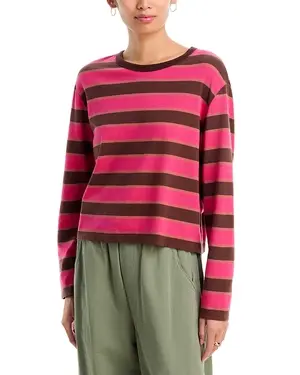 Xirena Terrance Cotton Long Sleeve Tee - Chocolate Cherry