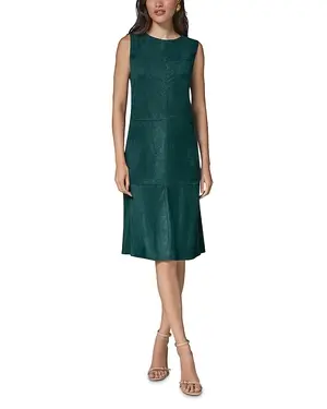 Donna Karan New York Sleeveless Faux Suede Sheath Dress - Hudson