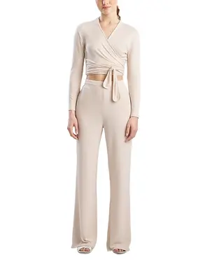 Natori Bliss Essentials Ballet Wrap Top - Wheat