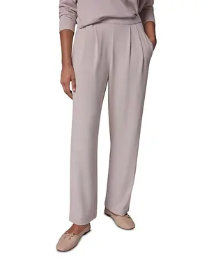 DONNA KARAN WEEKEND Brushed Jersey Pleated Pants