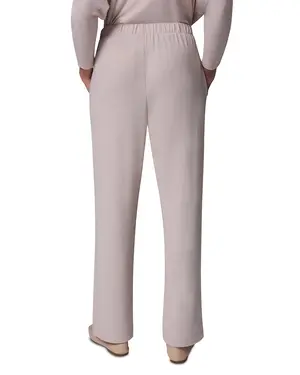 DONNA KARAN WEEKEND Brushed Jersey Pleated Pants
