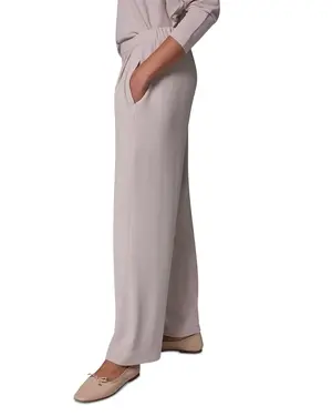 DONNA KARAN WEEKEND Brushed Jersey Pleated Pants